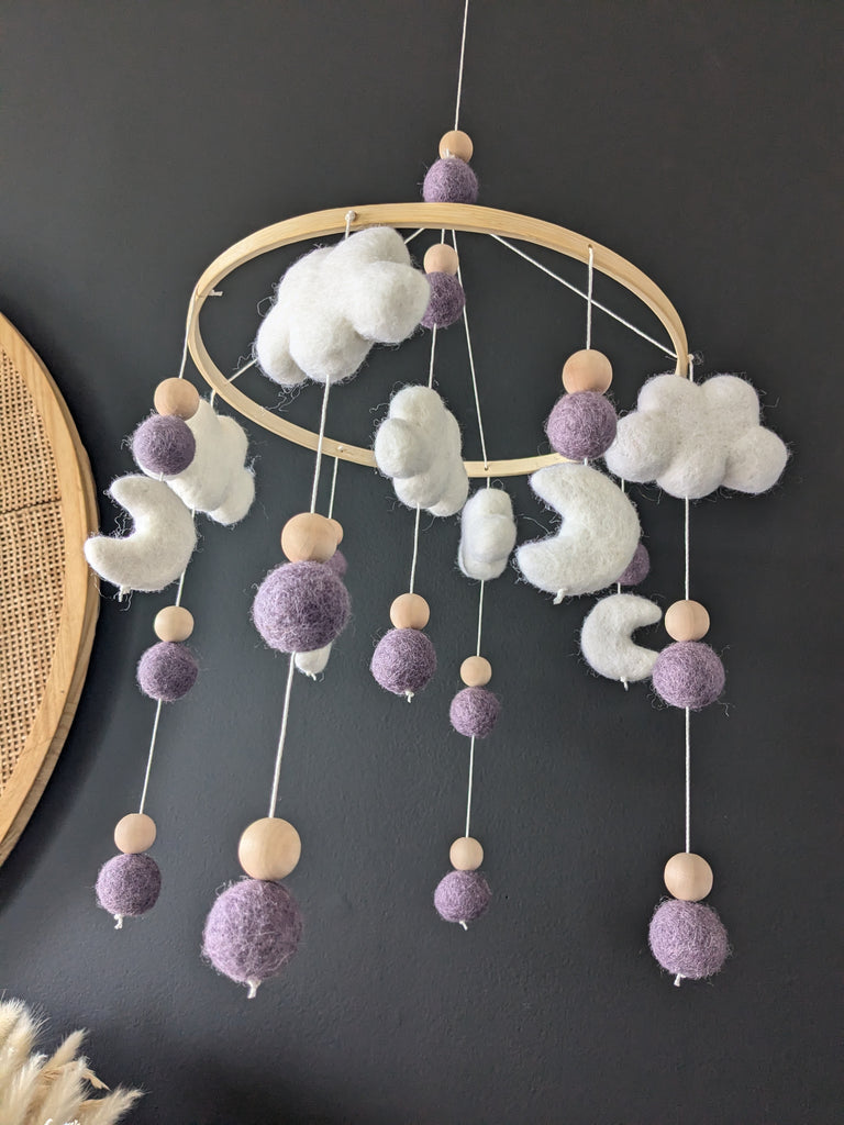 Mobile pour bébé | Mobile avec nuages