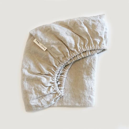 Drap contour en lin / Naturel